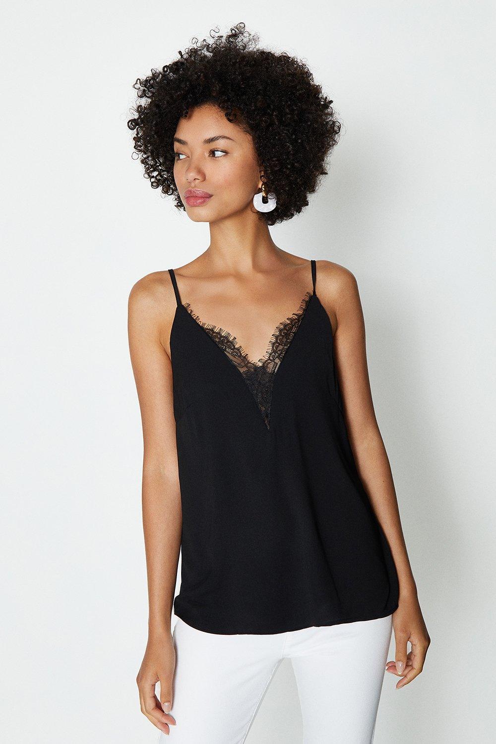 Tops Lace Trim Cami Coast