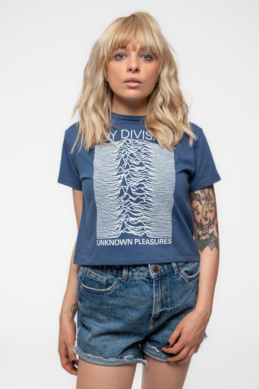 T Shirts Unknown Pleasures Crop Top Joy Division